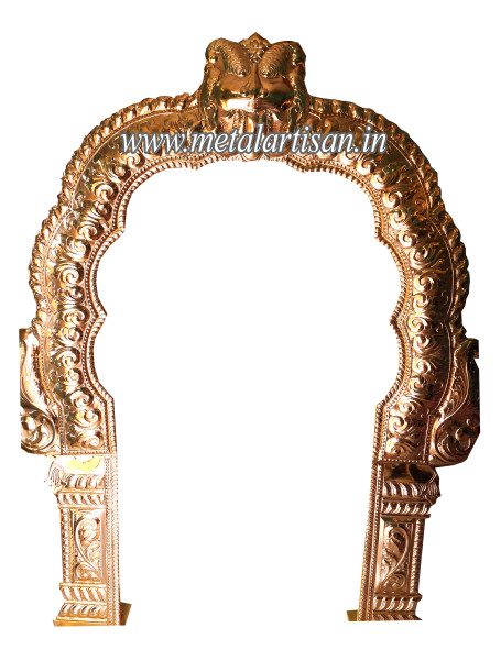Brass Handcrafted Makara Thoranam / Prabhavali – Traditional Temple ...