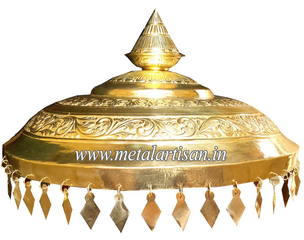 Brass Handcrafted Umbrella for Idol Top – A Divine Canopy for Deities ...